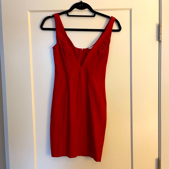 Tobi | Dresses | Tobi Red Deep V Mini Dress | Poshmark
